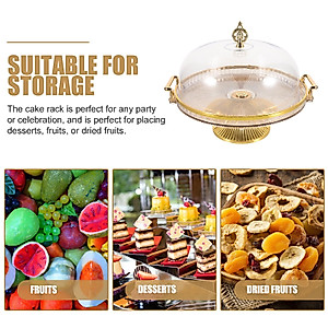 Yardwe Candy Display Rack Wedding Cake Stands Platter Tray Cake Stand with Dome Snacks Serving Tray Dessert Severing Tray Small Fruit Plate Cake Pan Candy Plate Office Container Paper Cup