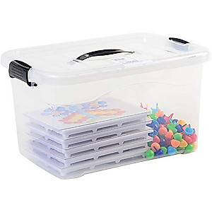 Constructive Playthings 250 Piece Peg-It Play Including 240 Brightly Colored 1/2" Diam. Pegs, Five 8 1/2" W. x 6 1/2" H. Plastic Pegboards and 5 Double-Sided Design Cards for Ages 3 Years and Up