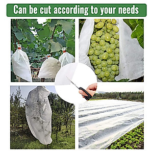 AISBAOB Garden Plant Covers Freeze Protection 8FTX24FT Fabric Plant Blanket Floating Row Cover for Cold Weather Reusable Plant Covers for Winter Frost Protection Sun Protection