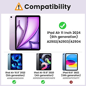 MoKo Clear Case for iPad Air 6th 11 Inch (M2) 2024, iPad Air 5th/4th Generation 10.9 Inch (2022/2020), Case with Soft TPU Reinforced Corner, Anti-Scratch Case for iPad Air 11 in & Air 10.9 in, Clear