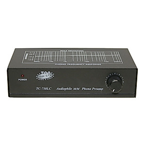 Technolink TC-750LC Audiophile RIAA Phono Preamp with Output Level Control, 85dB S/N; Black or Silver, Your Choice (Black w/ 1000mA Adaptor Upgrade)