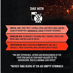 Burn-XT for Men & Women - Improve Focus & Increase Energy - Premium Acetyl L-Carnitine, Green Tea Extract, Capsimax Cayenne Pepper, & More - 30 Natural Veggie Pills
