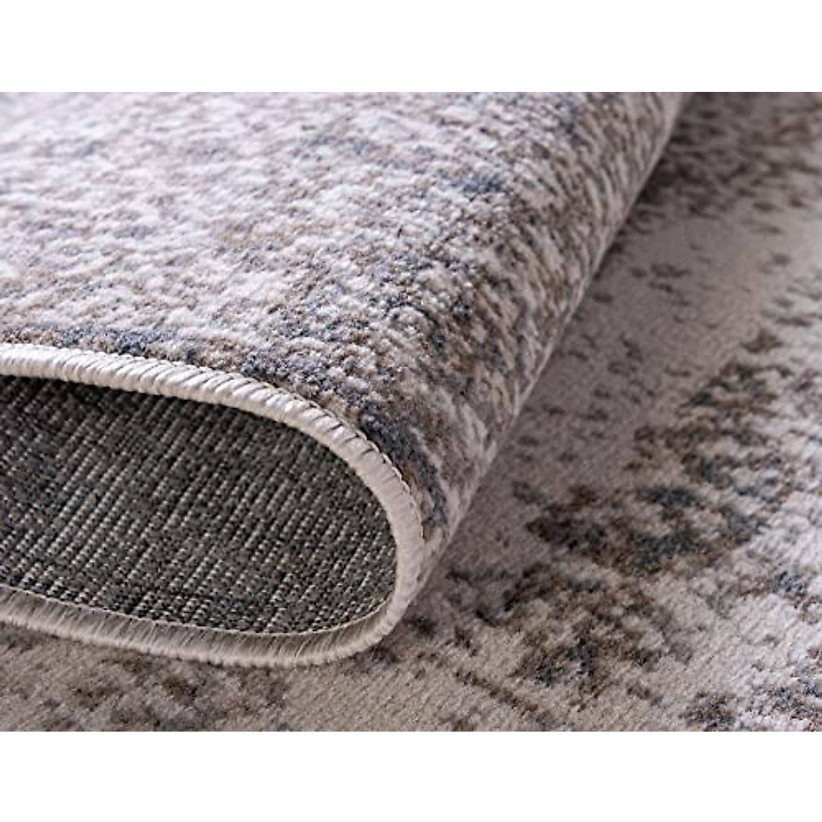 Unique Loom Tuareg Collection Distressed Abstract Traditional Vintage Area Rug, 4 ft x 6 ft, Beige/Brown