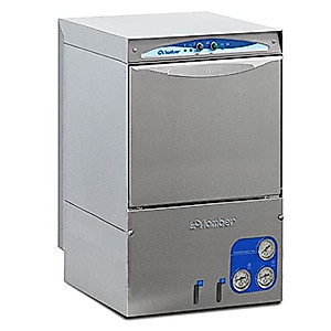 Eurodib DSP3 Lamber High Temperature Rack Undercounter Commercial Glass Washer, 30 Racks/Hr, Stainless Steel, 16" x 16" Rack Size, 208-240v, 15A, Silver