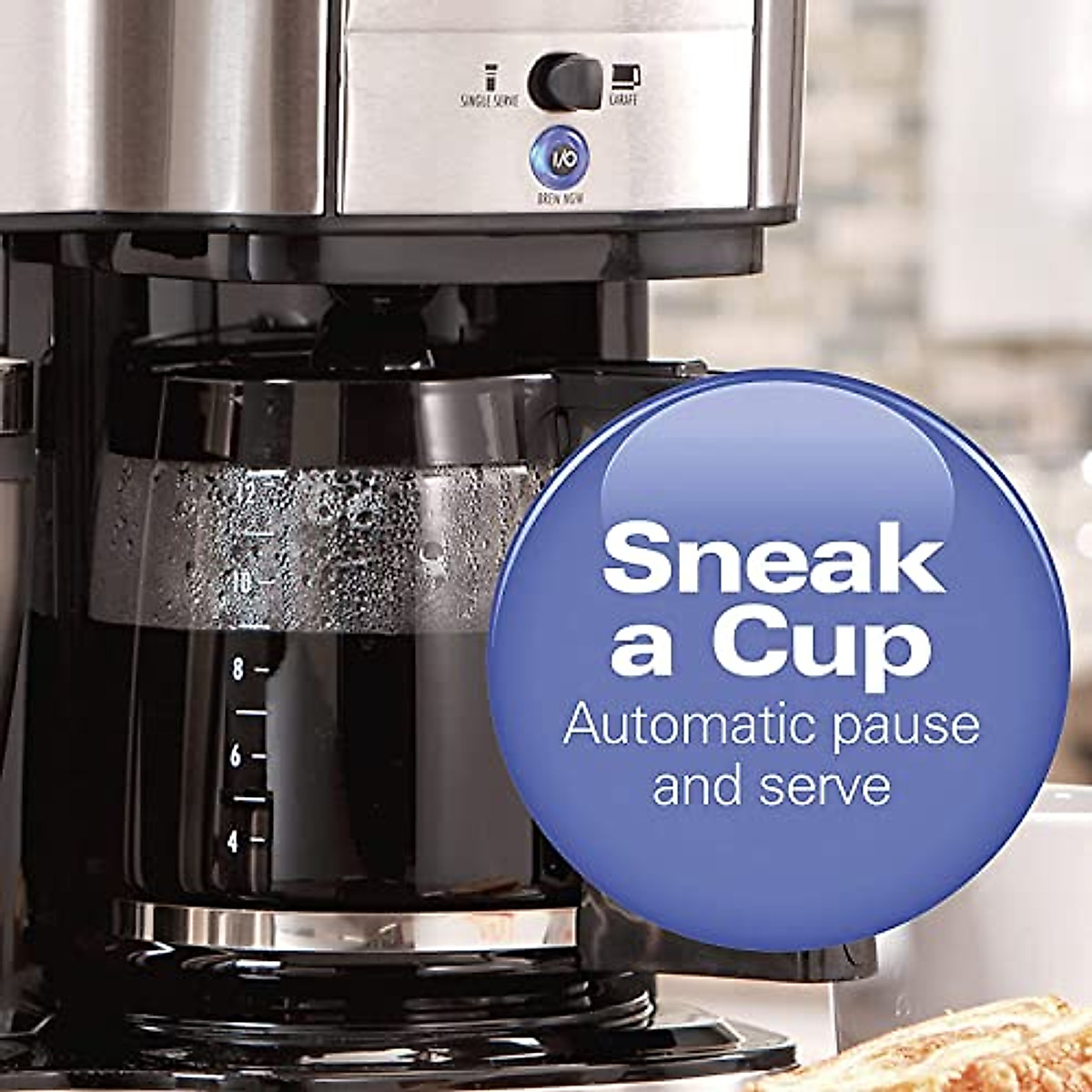 Nozaya 12 Cup Drip Coffee Maker - 2-Way Programmable Coffee Machine, Easy to Clean, Black