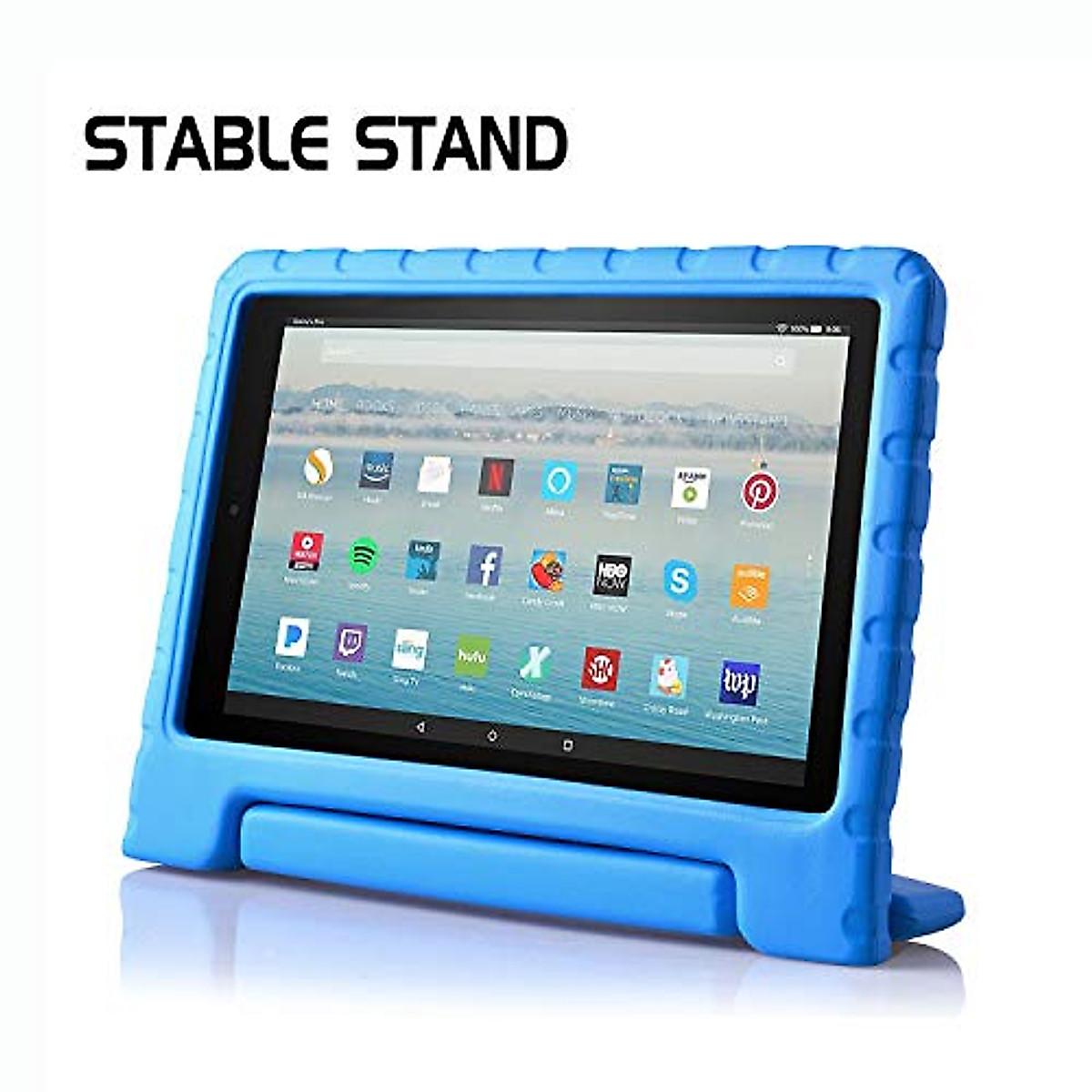 LTROP Fire HD 10 Case 2019 (Previous Model) Shock Proof Fire HD 10 Tablet Case for Kids (7th Generation and 9th Generation, 2017 and 2019) NOT for 2021 Released 11th Generation - Blue