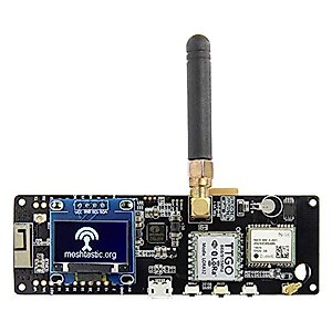 TTGO Meshtastic T-Beam V1.1 CH9102F CHIP ESP32 433/868/915/923Mhz WiFi Bluetooth ESP32 GPS NEO-6M SMA 18650 Battery Holder with OLED (433Mhz OLED)