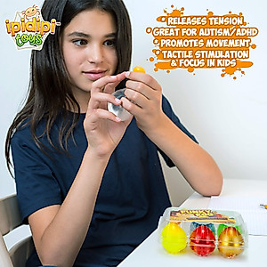 IPIDIPI TOYS Colorful Eggs Splat and Stick Ball Squishy Toys - 6 Pack - Stress Relief Egg Squishies - Fun Splat Ball Toy for Stocking Stuffers - Anxiety Reducer Sensory Play for Kids Ages 3-9
