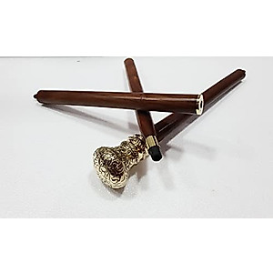 RS Enterprises Antique Nautical Vintage Style Designer Brass Handle Brawn Wooden Walking Stick Cane