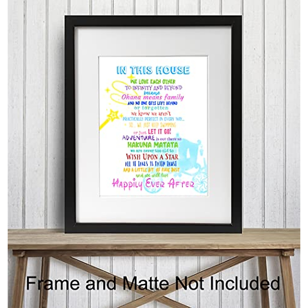 LARGE 11x14 - Wall Art - Wall Decor for Boys Room, Girls, Kids Bedroom, Family or Living Room - Positive Quotes - Inspirational Gifts - World - 11x14 print