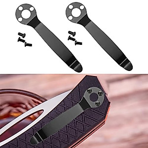 kobeIeen New Stainless Back Clip for Folding Pocket Scabbards Tool Back Clip Folding Scabbards Back Clips Set