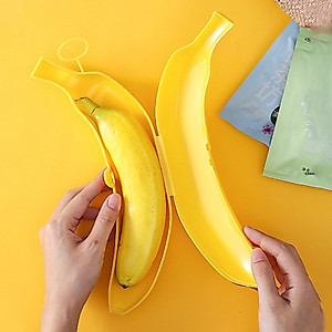 Banana Suitcase,Banana Holder Stand,Banana Case,Banana Keeper Guard,Reusable Outdoor Travel Case,Fruit Container,Storage Box for Picnic Camping, Trval,Keep Fresh,Anti-Squeeze(3pcs)