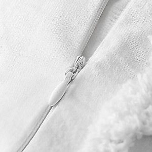 MARTHA STEWART Sophia Medallion Chenille Queen Size Comforter Set - 3 Piece,1 Comforter(90"x92"), 2 Pillow Shams(20"x26"), 100% Cotton, Breathable, Reversible, Machine Wash, White (All Season)