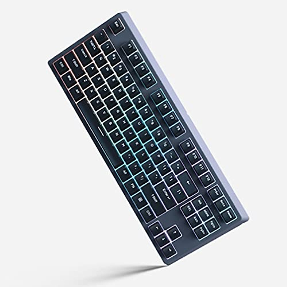 OSALADI RGB Keyboard Mechanical Keyboard Keypad USB Gaming Keyboard 87 Keys Keyboard Combo Cordless Mechanical Keyboard Set for PC Laptop Mechanical Keyboard Mice Mechanical Keyboard