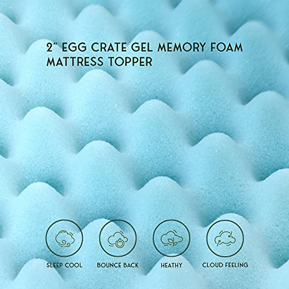 Mattress Topper,3 Inch Gel-Infused Memory Foam Topper with Bamboo Charcoal Infusion Bed Mattress 40 Density Cooling Pad Removable Fitted Bamboo Rayon Cover CertiPUR-US Certified by Lazycat (Twin XL)
