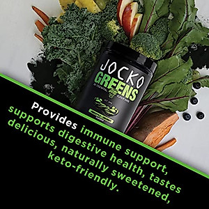 Origin Jocko Greens Powder - Greens & Superfood Powder for Healthy Green Juice - Keto Friendly with Spirulina, Chlorella, Digestive Enzymes, & Probiotics - 30 Servings (Pineapple/Coconut Flavor)