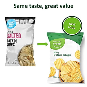Amazon Fresh, Wavy Potato Chips, 11 Oz (Previously Happy Belly, Packaging May Vary)