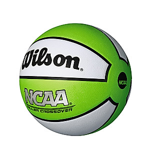 WILSON NCAA Killer Crossover Outdoor Basketball - Size 5 - 27.5", Lime/White