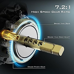 KastKing Zephyr Baitcasting Fishing Reel, Right Handed, Black