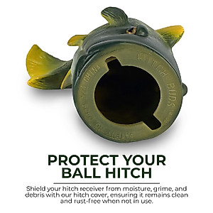 Rivers Edge Products Trailer Ball Cover, 1 7/8 to 2-Inch Trailer Hitch Ball Cover, Fishing Tow Ball Protector, Funny Towing, Trailer, Truck, or RV Accessories, Bass