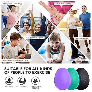 Peradix Hand Grip Strength Trainer, Stress Relief Ball for Adults and Kids, Wrist Rehab Therapy Hand Grip Equipment Ball Squishy Tools - Set of 3 Finger Resistance Exercise Squeezer