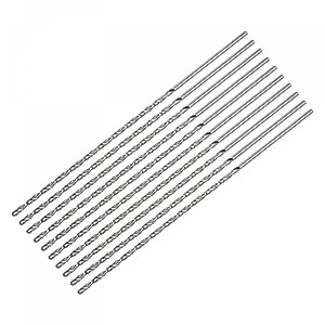 uxcell 10 Pcs 2mm Mini Micro Twist Drill Bits, High-Speed Steel Straight Shank Extra Long Drill Bit 120mm for Aluminum Alloy
