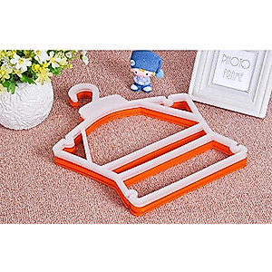 WellieSTR Economy White Children's Plastic Clothing Hanger Infant Frame Hangers - Pack of 10 - Size: S