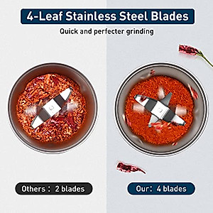 Bear Coffee Grinder, Spice Grinder, 300W Powerful Electric Herb Grinder with 200g Removable Cup for Spices, Pollen, Herb,and Coffee Beans, with Cleaning Brush