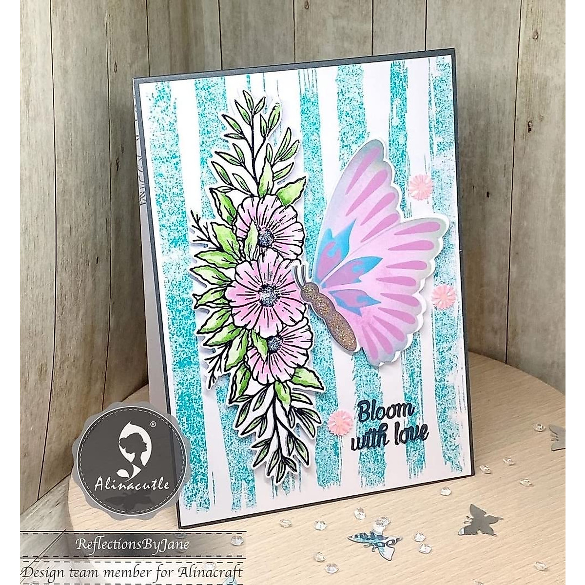 Alinacutle Layering Butterfly Stencil with Metal Die Cuts Dies Plastic Stencils Painting Stencils Template for Card Making DIY Painting on Wood Wall Furniture Decor