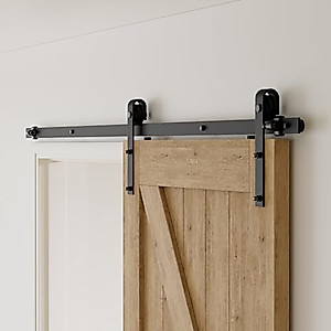 CCJH Barn Door Hardware Kit 4FT Sliding Track Heavy Duty for Single Max 24'' Wide Door Panel