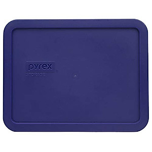 Pyrex 7211-PC Navy Blue Plastic Rectangle Replacement Storage Lid, Made in USA