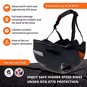 XNITO Bike Helmet with LED Lights - Urban Bicycle Helmet for Adults, Men & Women - CPSC & NTA-8776 Dual Certified - Class 3 E-Bikes, Scooters, Onewheel, Commuter, Mountain