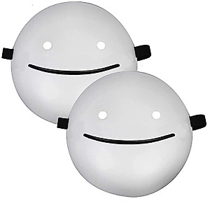 XGS Halloween White Smile Dream Mask - Cosplay Masquerade Party Mask ,Same Style for Music Video - Dream Mask Cosplay（22.5cm）, 23.5CM