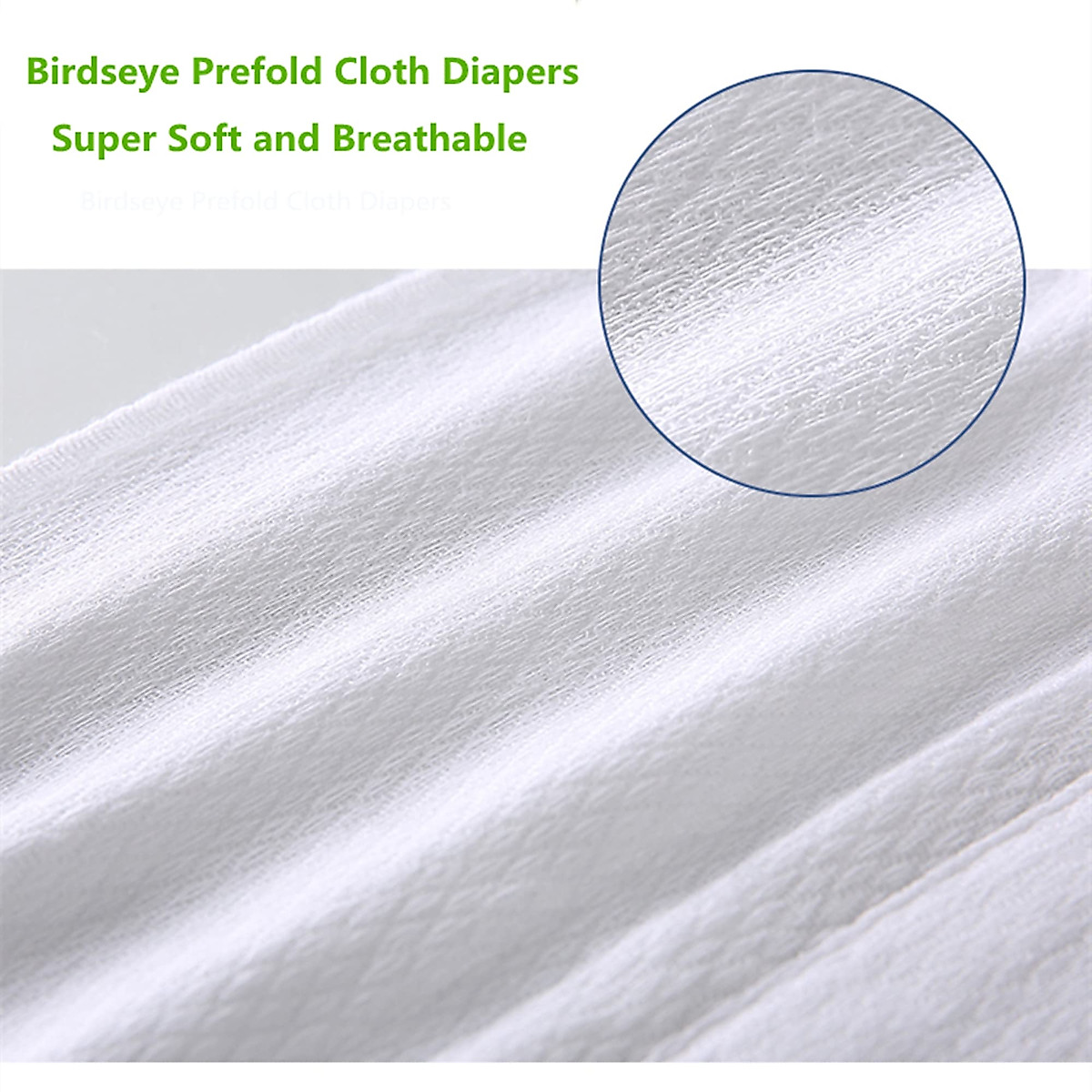 Prefold Cloth Diapers, Fasoar 3 Ply Baby Washable Cotton Diapers Covers for Babies to Toddlers Multi-Use (10-35 lbs) Count(12)