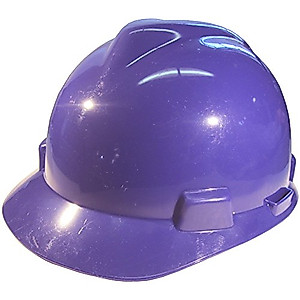 MSA V Cap Style Hard Hats w/FasTrac III Suspensions and Handy Tote Bag - Purple
