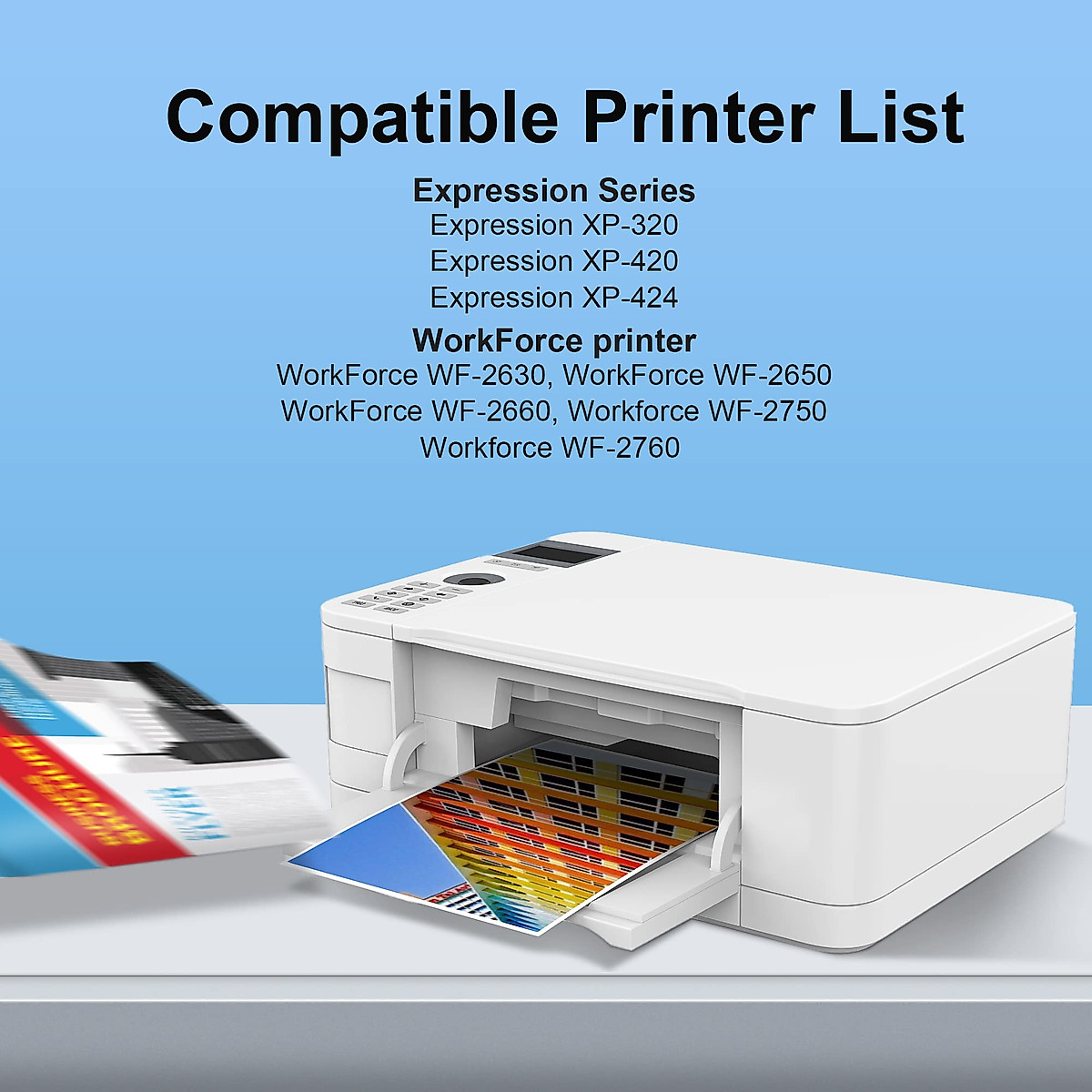 Zlotych 220XL Remanufactured Ink Cartridge Replacement for Epson 220XL 220 XL T220XL use for Workforce WF-2630 WF-2650 WF-2660 WF-2750 WF-2760 XP-420 XP-424 XP-320, 2 Black 1 Cyan 1 Magenta 1 Yellow