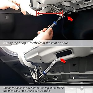 Car Trunk Lid Metal Spring, 2pcs Adjustable Auto Car Trunk Boot Lid, Automatic Lifting Spring Device, Stainless Steel Universal Lifter Accessory Open Tool for Remote-Controlled Auto Lid