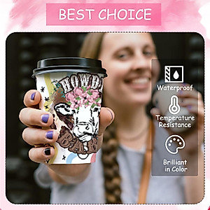 YOKUSHI UV DTF Cup Wraps for 16 OZ, 15 Sheets Farmhouse Animal Theme Decals Transfer Stickers for Glass Cups Tumblers