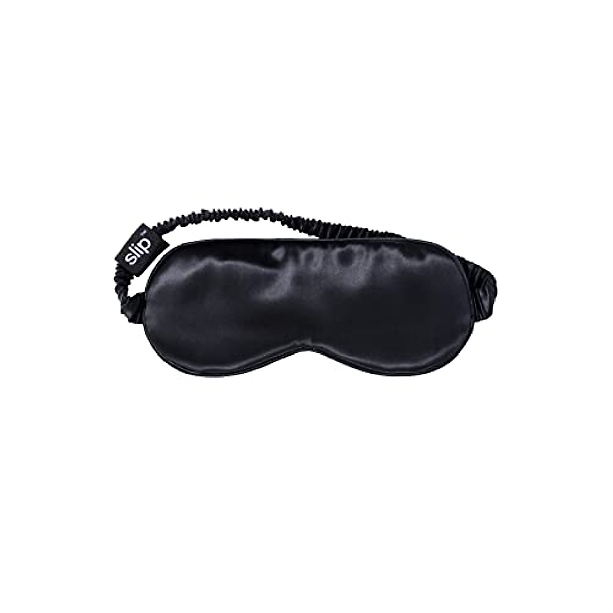 Slip Silk Sleep Mask, Black (One Size) - 100% Pure Mulberry 22 Momme Silk Eye Mask - Comfortable Sleeping Mask with Elastic Band + Pure Silk Filler and Internal Liner