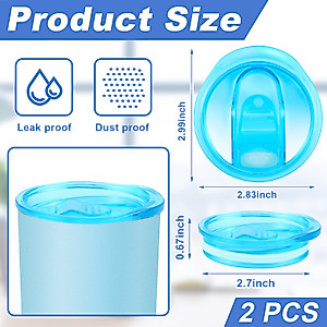 2 Pcs 20 oz Skinny Replacement Lids Tumbler Replacement Lids Plastic Splash Resistant Lids Covers Spill Proof Skinny Tumbler Lid Cup Covers for Mouth Tumbler Cooler Cup (Green, Light Blue)