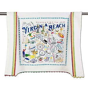 Catstudio Virginia Beach Dish & Hand Towel | Great for Kitchen, Bar, & Bathroom