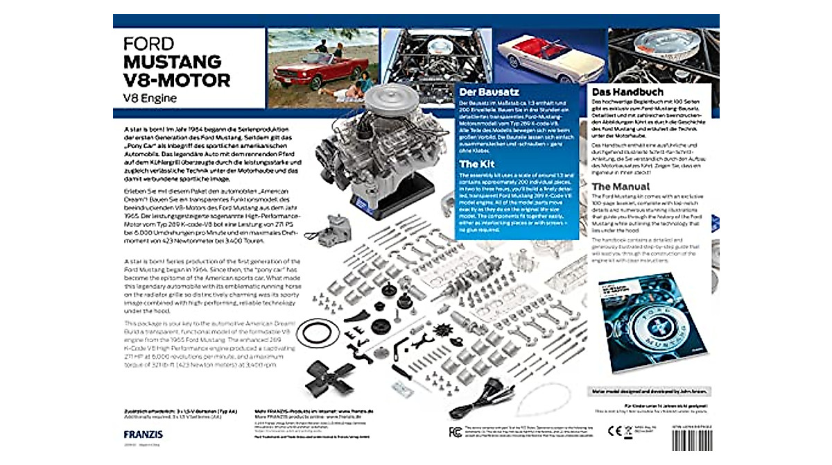 Ford Mustang V8 Engine Model Kit | Realistic Working 1:3 Scale