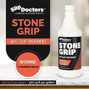 Stone Grip Industrial (Gallon) Non-Slip Floor Treatment for Tile and Stone to Prevent Slippery Floors. Indoor/Outdoor, Residential/Commercial, Works in Minutes for Increased Traction