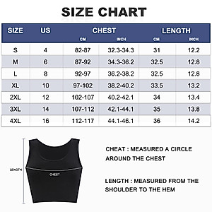 LEINIDINA Chest Binder for Transgender FTM LGBT Tomboy Tops Women Breathable Binder Bra Tank Tops Elastic Black