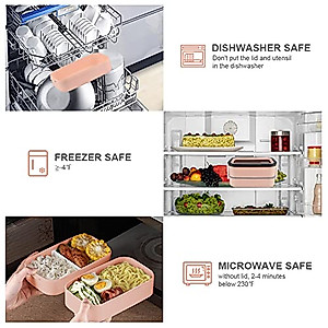 Adult Bento Box Lunch Box Large, Bento Box Japanese Lunch Box Kit with Bag & Utensils, Food Picks for Bento Box Containers, Stackable Bento Box for Adults, Microwave Bento Boxes BPA-free Food Safe