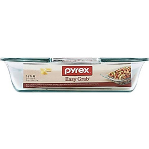 Pyrex Easy Grab 3-Quart Oblong Glass Bakeware Dish