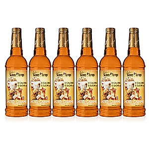 Jordan's Skinny Syrups Sugar Free Coffee Syrup, Salted Caramel Flavor Drink Mix, Zero Calorie Flavoring for Chai Latte, Protein Shake, Food & More, Gluten Free, Keto Friendly, 25.4 Fl Oz, (Pack of 6)