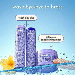 amika bust your brass cool blonde strength repair shampoo, 275ml