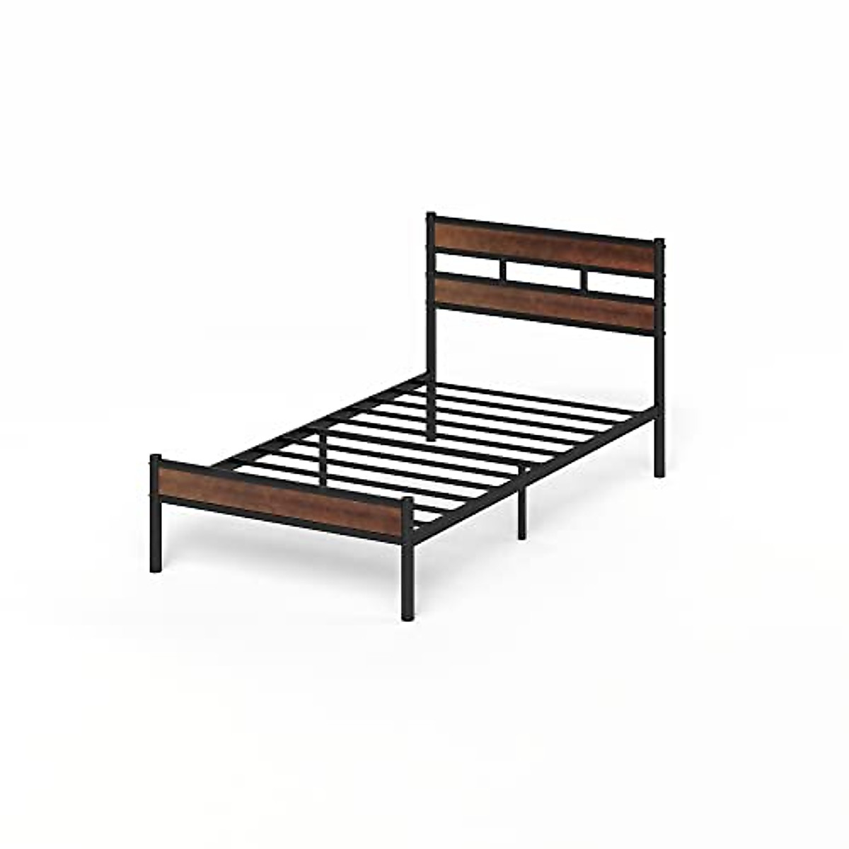 ZINUS Roman Bamboo and Metal Platform Bed Frame, No Box Spring Needed, Easy Assembly, Twin