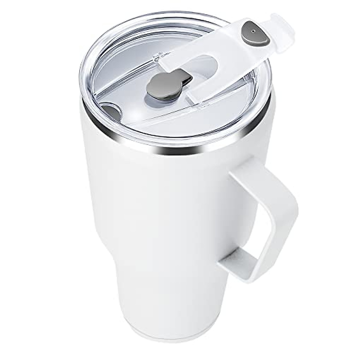 Zenbo 40 oz Tumbler with Handle - Stainless Steel Vacuum Insulated Cup with Lid and Straw, Keeps Drinks Cold up to 34 Hours - Sweat-Proof Body, Dishwasher Safe